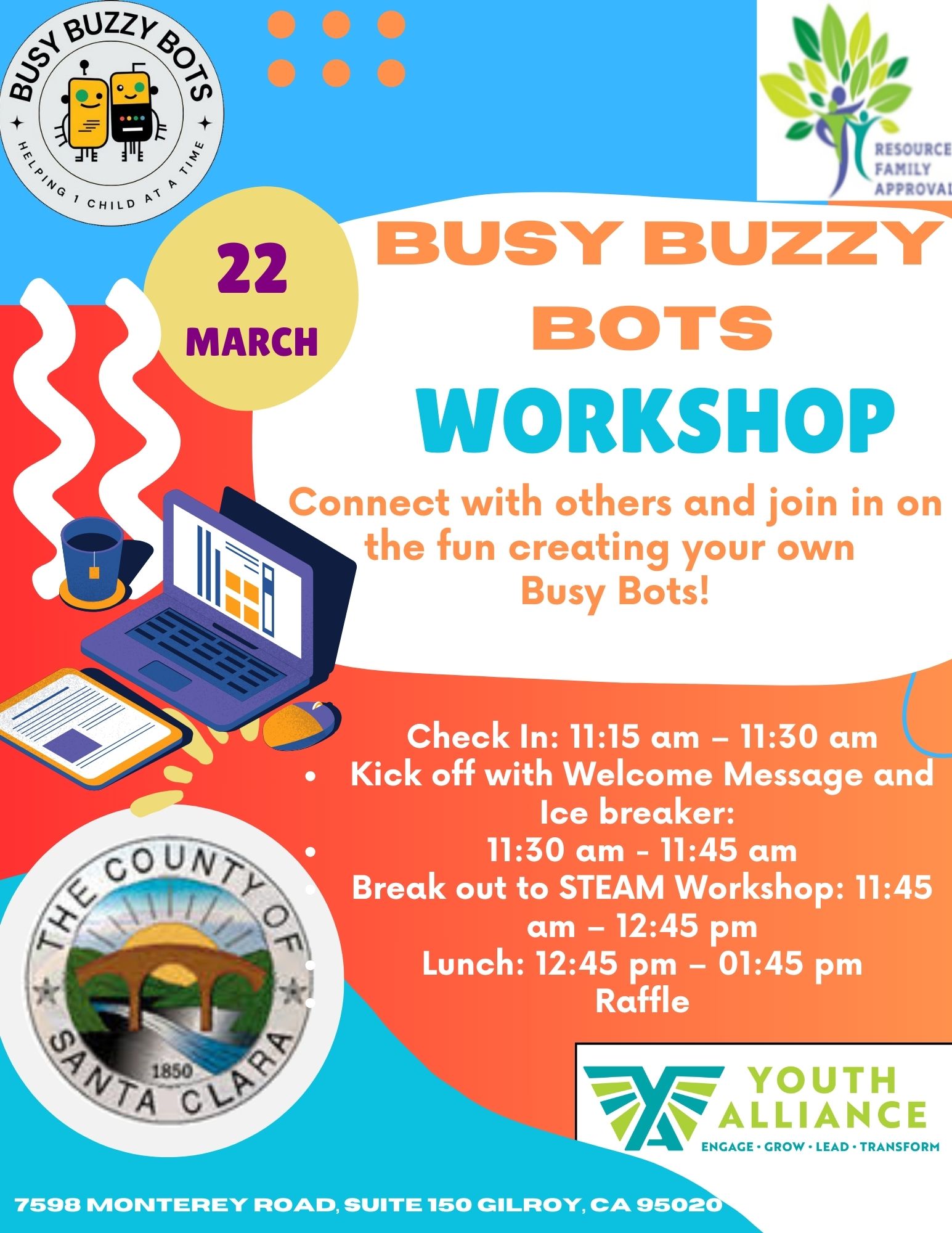 Busy Buzzy Bots Youth Alliance Workshop, Gilroy, California - Busy ...
